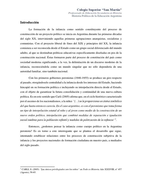 Ensayo Peronismo Pdf Juventud Democracia