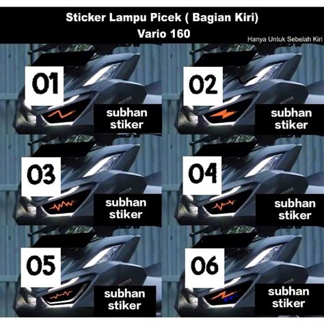 Jual Stiker Lampu Picek Vario 160 Shopee Indonesia