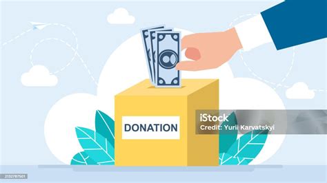 인간의 손 돈 상자 돈 달러 통화를 기부하십시오 기부 기부 개념 헌금함에 지폐를 넣는다 플랫 스타일 벡터 일러스트 레이 션 Charitable Foundation에 대한