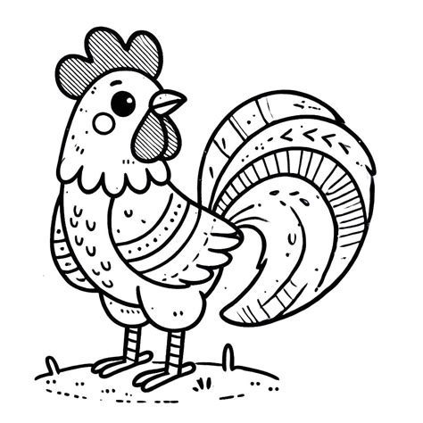 수탉 색칠 공부 Kr에서 무료 색칠 공부