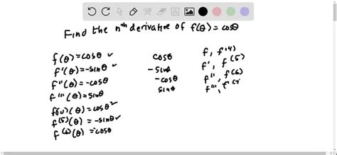 SOLVED Find the nth derivative of each function f θ cosθ