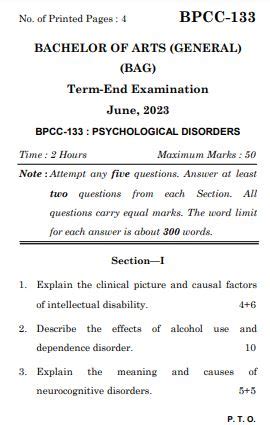 IGNOU BPCC 133 Previous Years Solved Question Paper