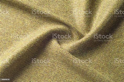 Ttexture 배경 패턴입니다 패브릭 실크 카키색 녹색 필드 회색 황금 올리브 배색 가 까이 서 상위 보기 녹색 올리브 잔디