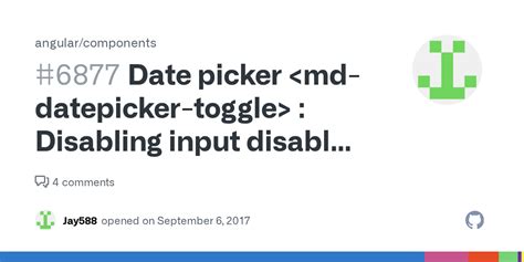 Date Picker Disabling Input Disables Datepicker Icon Also · Issue