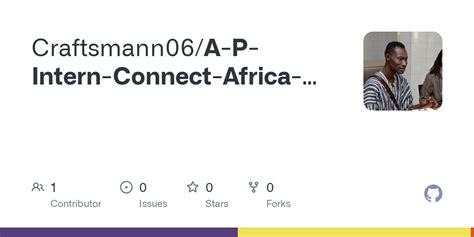 Github Craftsmann A P Intern Connect Africa React