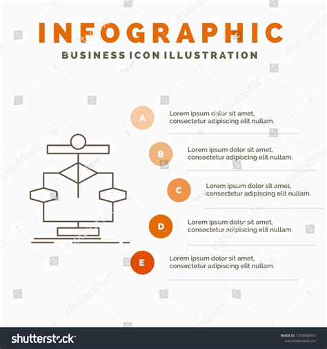 algorithm chart data diagram flow infographics stock vector royalty
