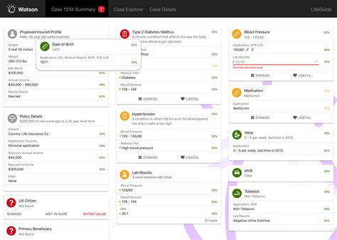 Life Insurance Underwriting Dashboard Behance