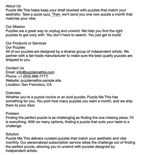 Writing The Ultimate One Pager About Your Business 8 Examples And How