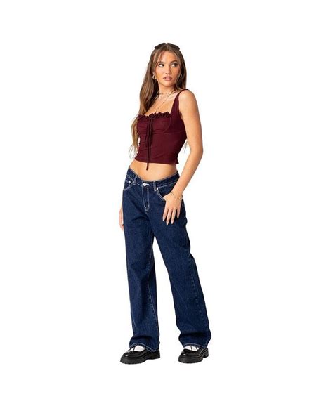 Edikted Aurelia Bustier Mesh Top Macys