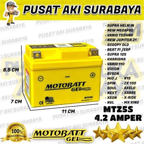 Promo MOTOBATT MTZ5S ACCU GEL VARIO OLD 110 BEAT AKI MOTOR MATIC GS