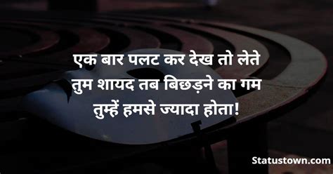 एक बार पलट कर देख तो लेते तुम शायद तब बिछड़ने का गम तुम्हें हमसे ज्यादा