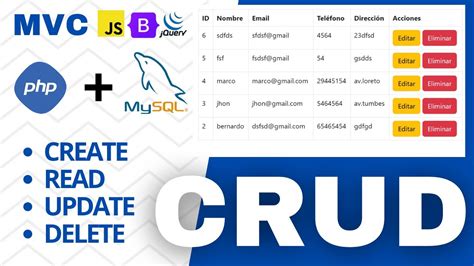 parte 02 crud con php y mysql paso a paso youtube