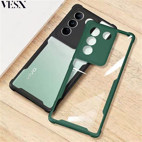 Clear Acrylic Armor Camera Lens Protection Phone Case For VIVO V V V E V V E V V E