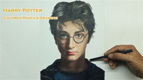 Draw Harry Potter Realistic Portrait Drawing Prismacolor Colored