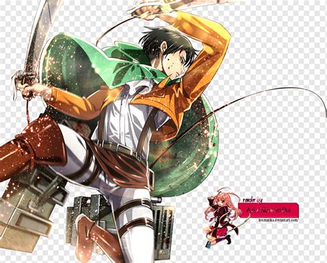 Эрен Йегер Микаса Акерман Леви Атака на рабочий стол Titan Shingeki