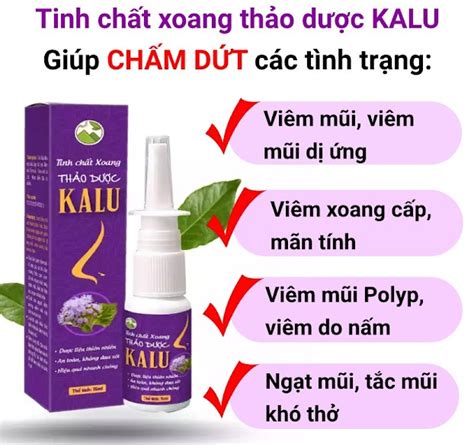 Xịt Mũi Kalu Tinh Chất Thảo Dược