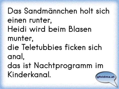 Das Sandmännchen Holt Sich Einen Runterheidi Wird Beim Blasen Munter