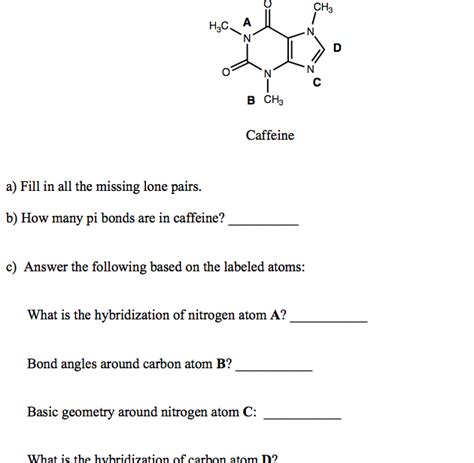 Lone Pairs In Caffeine Molecule Heryprofiles
