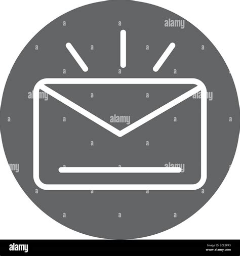 email message envelope block and line icon vector illustration stock