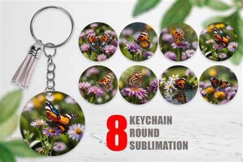 Keychain Summer Beautiful Butterfly Graphic By Artnoy · Creative Fabrica