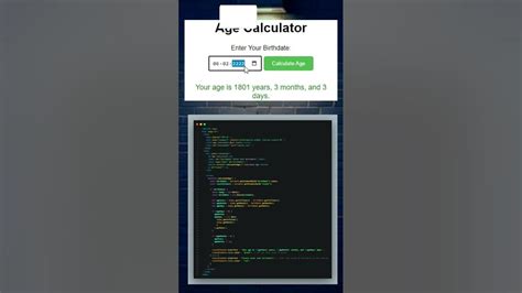 Age Genrater Coding Html Cssanimation Htmlcssjs Python Html5 Css3animation Ghost