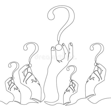 Continuous Line Drawing Value Of Inspiration Hand Holds Question Mark