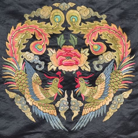 Set Of Two Chinese Silk Embroidery
