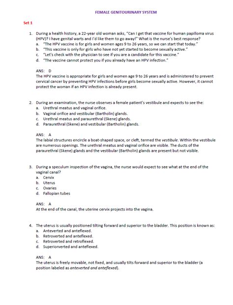 Physical Examination And Health Assessment Female Genitourinary System