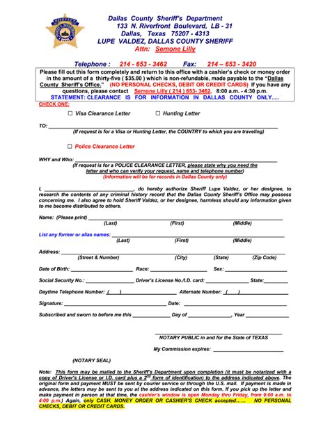 Texas Police Clearance Certificate Fill Online Printable Fillable