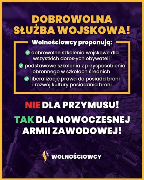 Wolnościowcy on Twitter TAK DLA NOWOCZESNEJ ARMII ZAWODOWEJ Wierzymy że Polacy są narodem