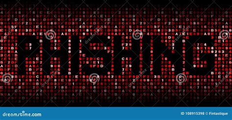 Phishing Text On Hex Code Illustration Stock Illustration