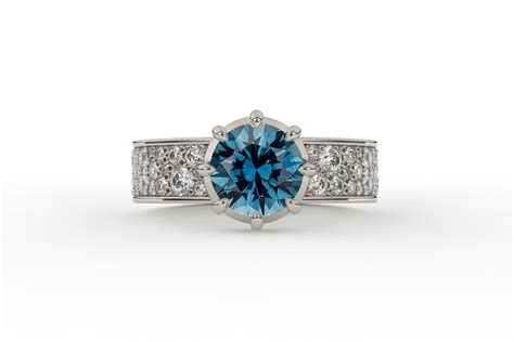 Montana Sapphire Wide Diamond Band Celestia Ring S Kind And Co