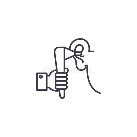 Onderzoek Door Concept Van Het Otolaryngoloog Het Lineaire Pictogram