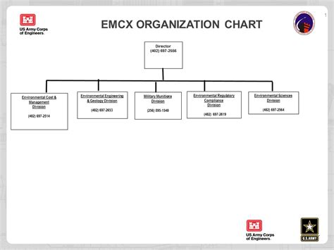 Us Army Engineering And Support Center About Organizational Chart