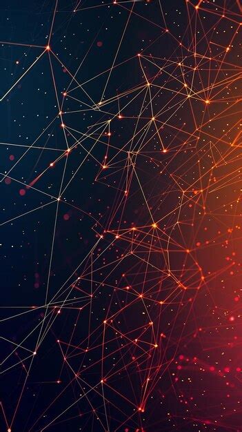 Premium Photo Gradient Network Connection Background