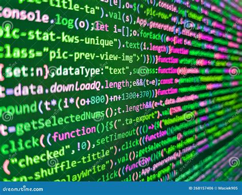 Programming Code Screen Of Software Developer Concept Screen Of