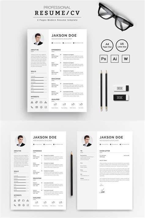 Jakson Doe Web Designer And Developer Cv Resume Template