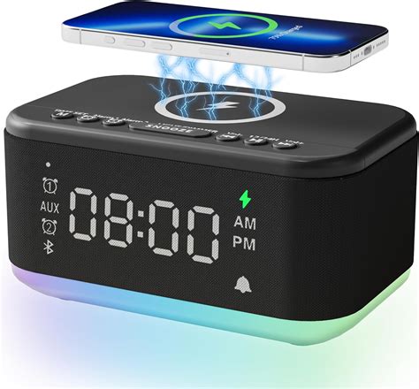 Alarm Clock Speaker Wireless Charger Digital Alarm Clocks Bedrooms Bluetooth Alarm Clock