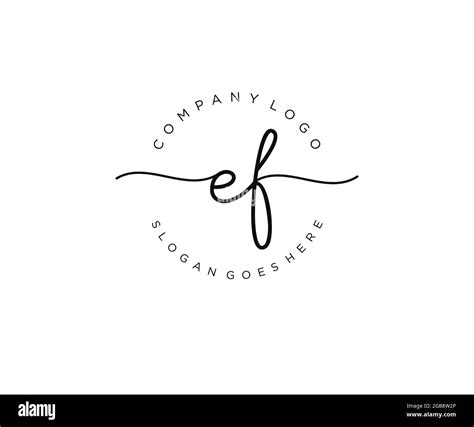 Ef Feminine Logo Beauty Monogram And Elegant Logo Design Handwriting