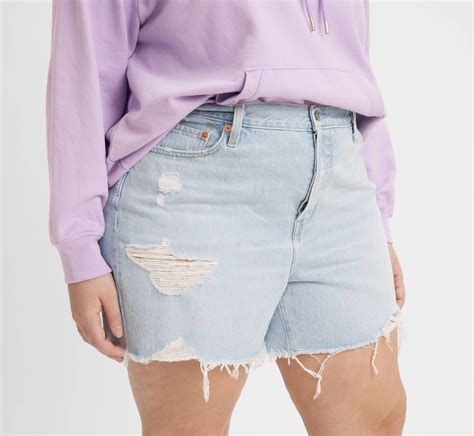 501® Womens Shorts Plus Size Light Wash Levis® Us