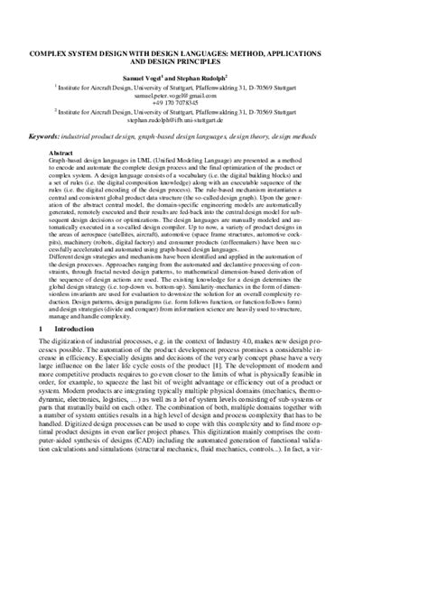 pdf complex system design with design languages method applications