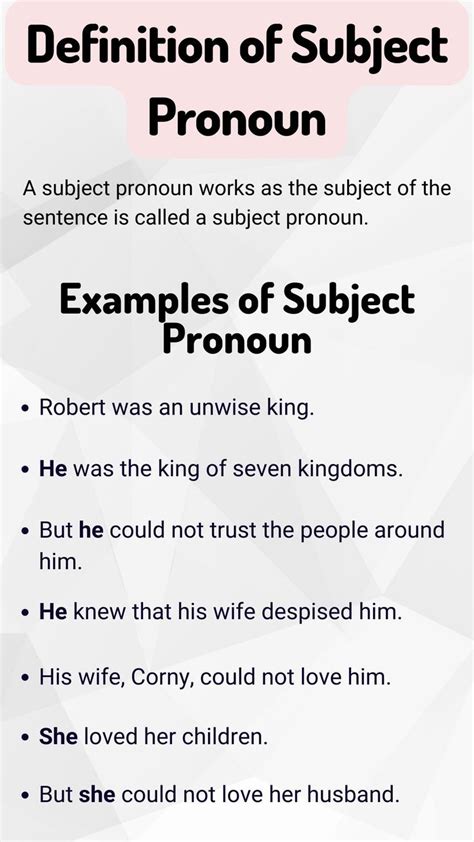 Worksheets Subject Pronouns Artofit