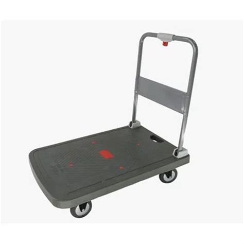 180kgs Push Button Folding Platform Trolley For Material Handling