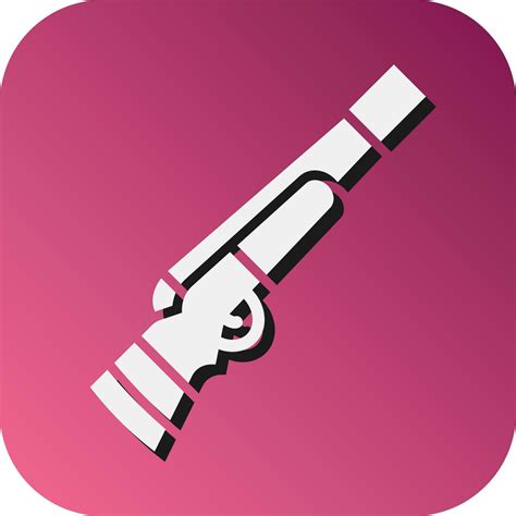 Designated Marksman Rifle Vector Glyph Gradient Background Icon For