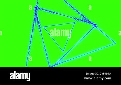 Green Screen Triangular Modern Abstract Background Mesmerizing Vj Loop Motion Backdrop