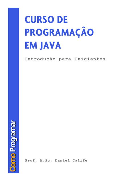 Curso De ProgramaÇÃo Em Java Pdf Java Linguagem De Programação Linguagem De Programação