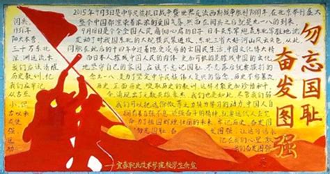 我校开展“勿忘国耻 奋发图强”主题团日及刊出室外板报活动 宜春职业技术学院