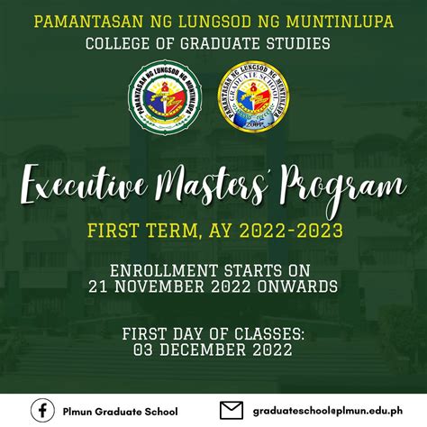 Plmun Event Executive Masters Program Under The College Of Graduate