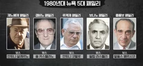 80년대 미국 뉴욕 5대 마피아 에누리 쇼핑지식 자유게시판