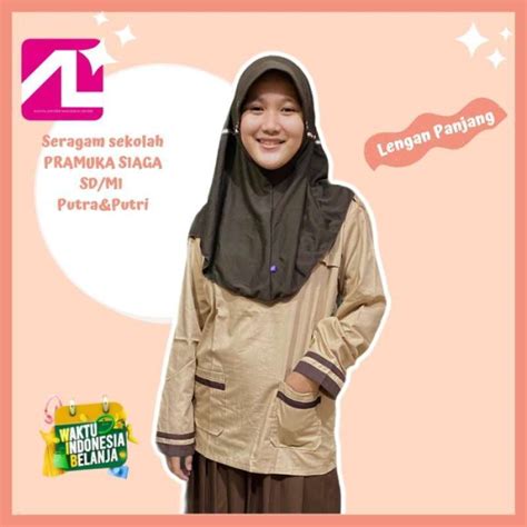 Promo Seragam Sekolah Baju Pramuka Siaga Sdmi Lengan Panjang Putra